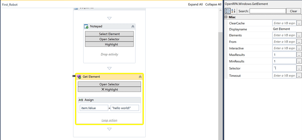 Unable to write text to Notepad using System. Activities Assign ...