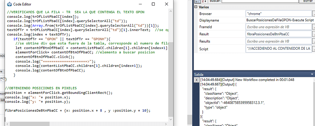 Detalle executeScript - OpenRPA - OpenIAP
