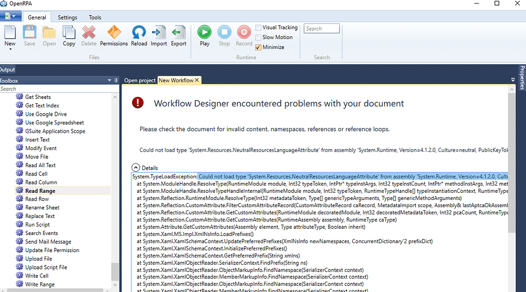 Error After Moving Custom Dlls In Extensions Folder Openrpa Openiap 
