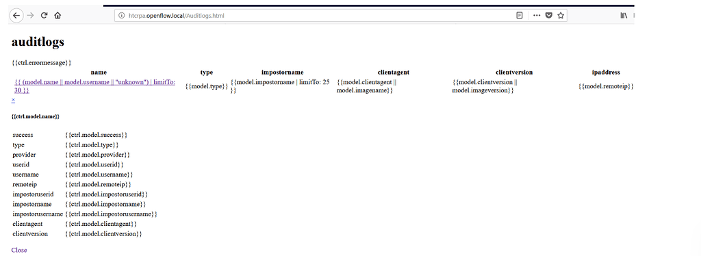 Template Links are accessible without access - OpenCore - OpenIAP