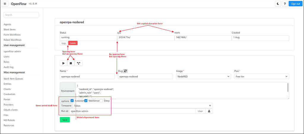 It is me or Openflow WEB UI is broken? - OpenCore - OpenIAP