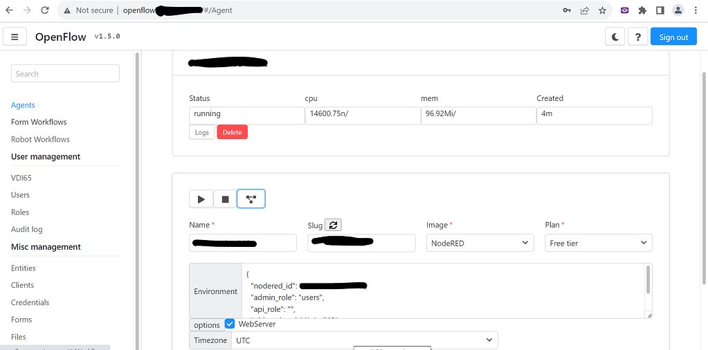 NodeRed - Instance Not Responding - OpenRPA - OpenIAP