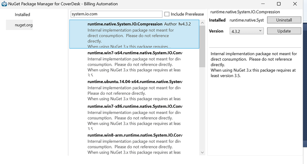 ZipFile issue, requiring to update specific package - OpenRPA - OpenIAP
