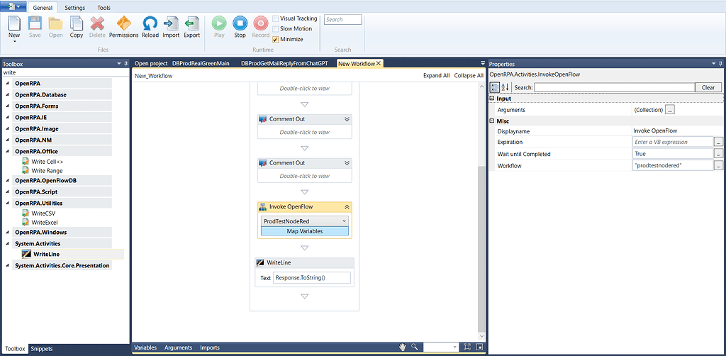 Apis in nodered and response in openrpa - OpenCore - OpenIAP