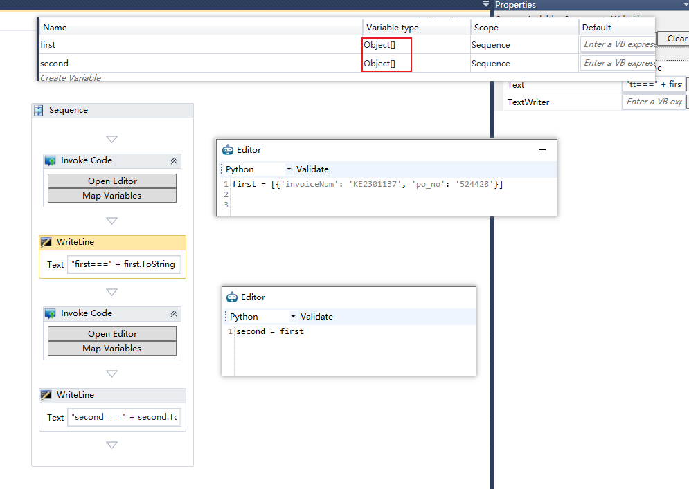 Failed To Assign A Value To A Variable Using Python Execution Code Openrpa Openiap
